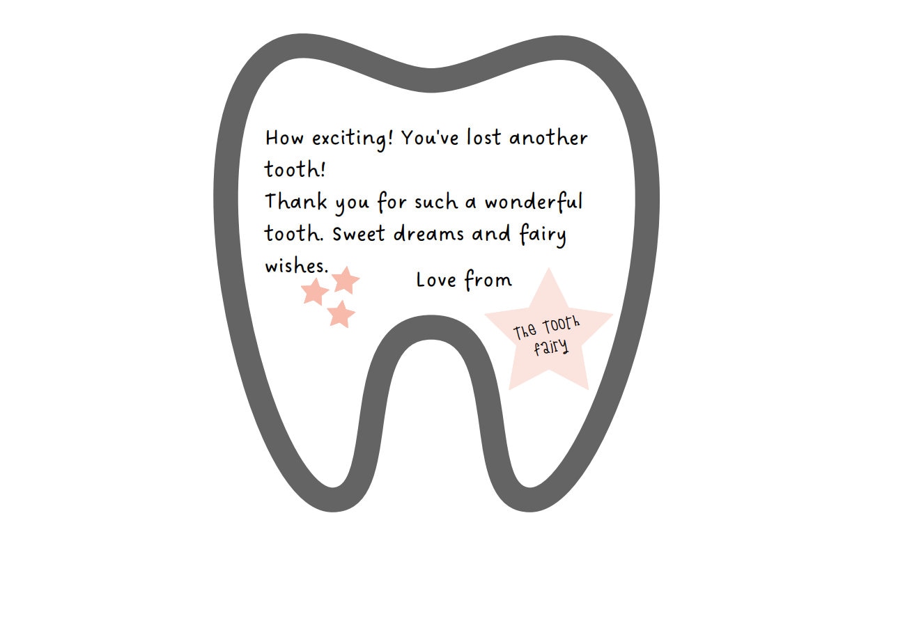 Tooth Fairy Letter Instant Download Printable Boy or Girl - Etsy