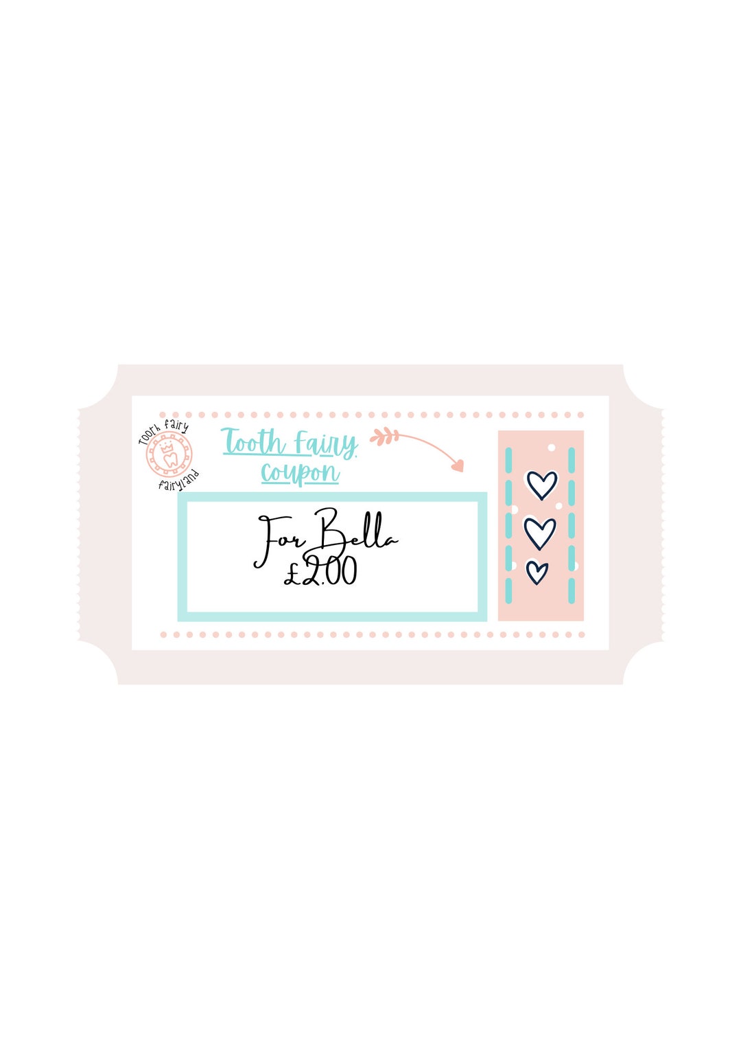 Tooth Fairy Coupons, Instant Download, A4 and US Letter - Etsy
