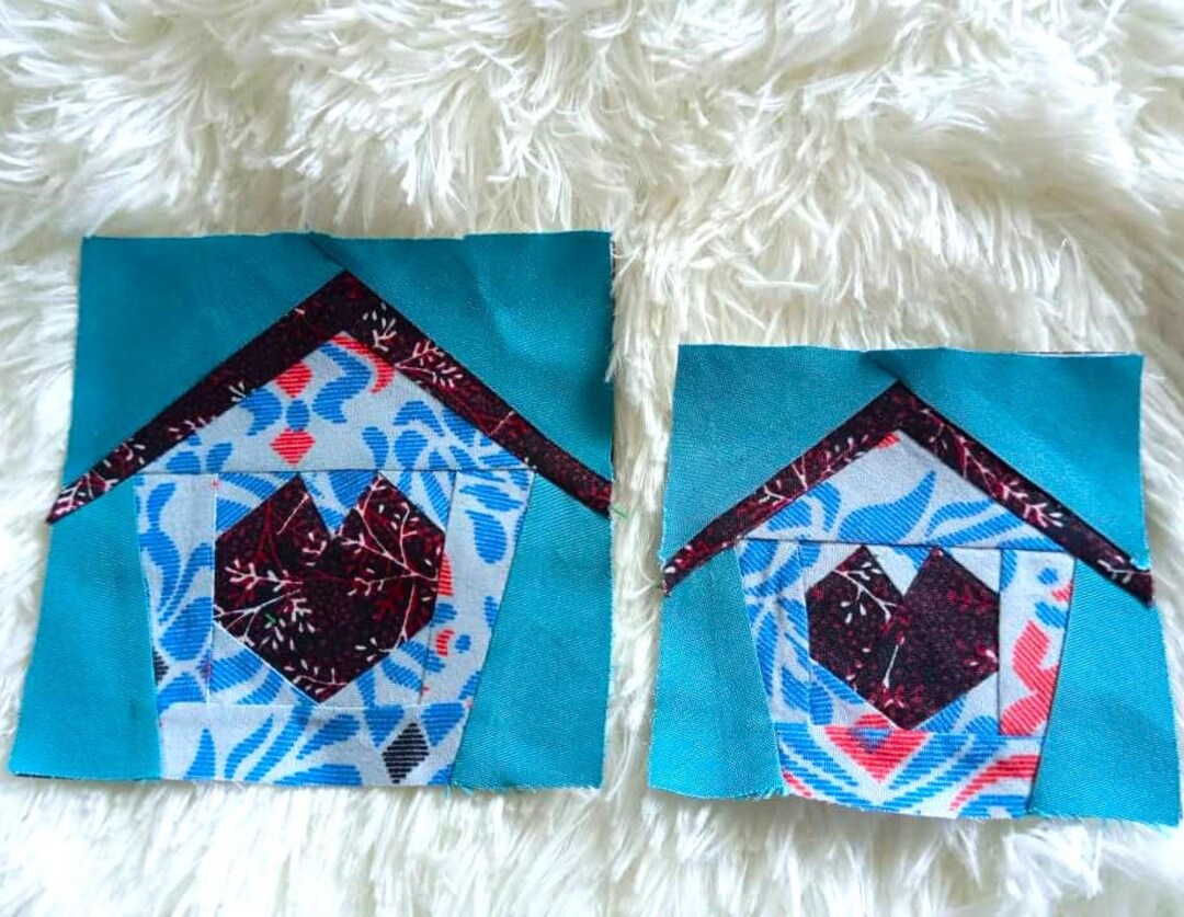 Mini House Awning Love Foundation Paper Piecing Sewing Template Pattern ...