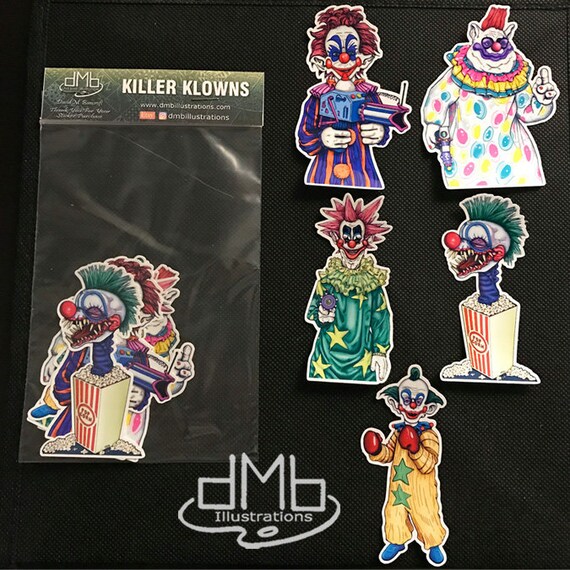 Killer Klowns Weatherproof Stickers Set or Individual | Etsy