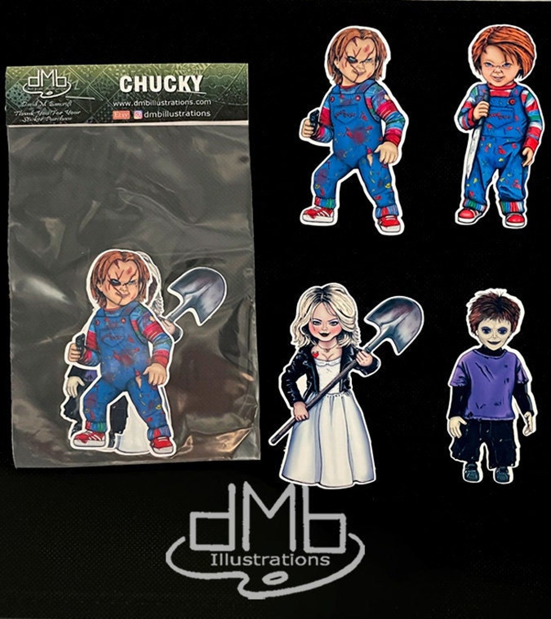 Chucky Weatherproof Stickers - Set or Individual - Etsy