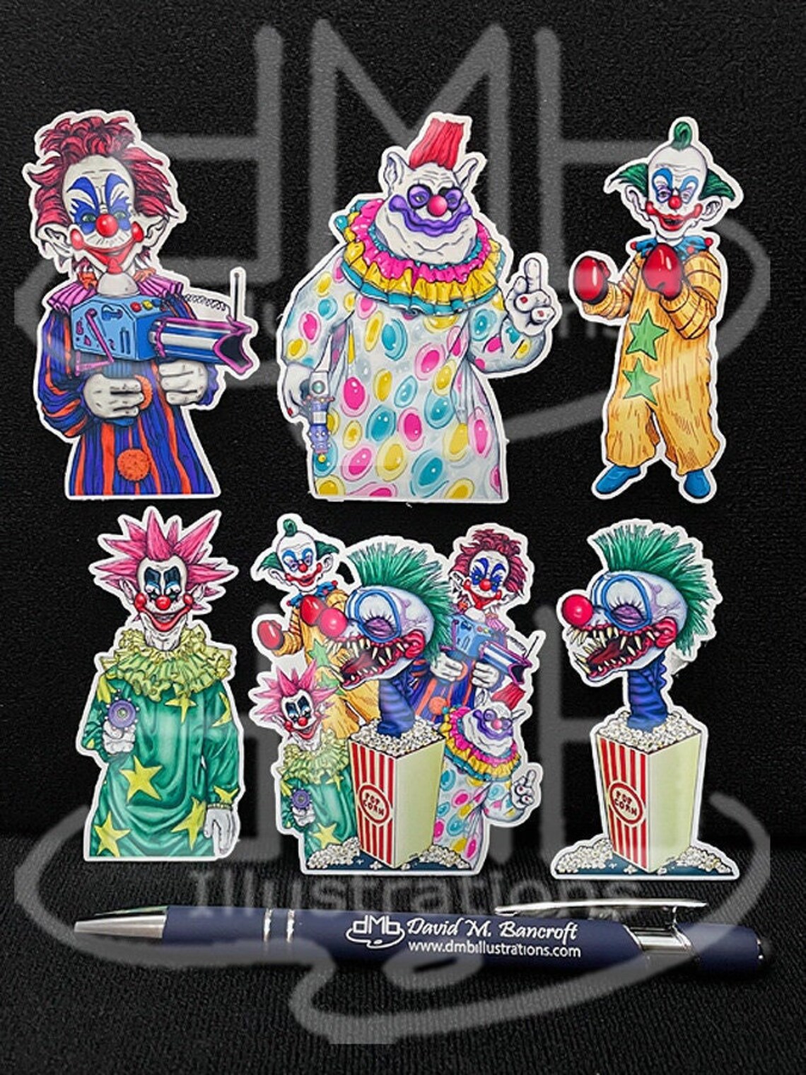 Killer Klowns Waterproof & Weatherproof Vinyl Stickers - Set or ...