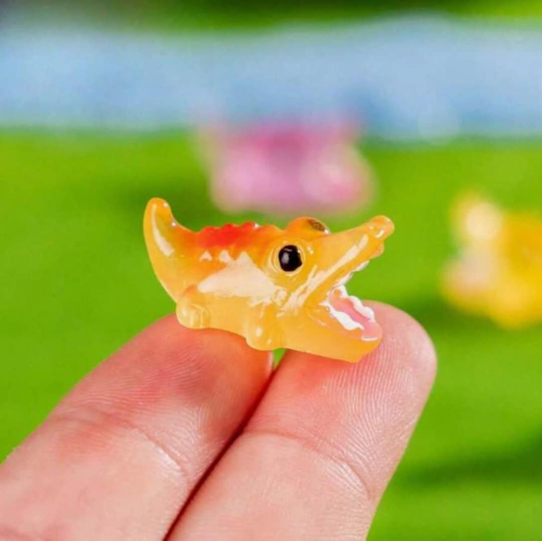 Mini Resin Alligator Figurine, Fairy Garden Miniature Collectible ...