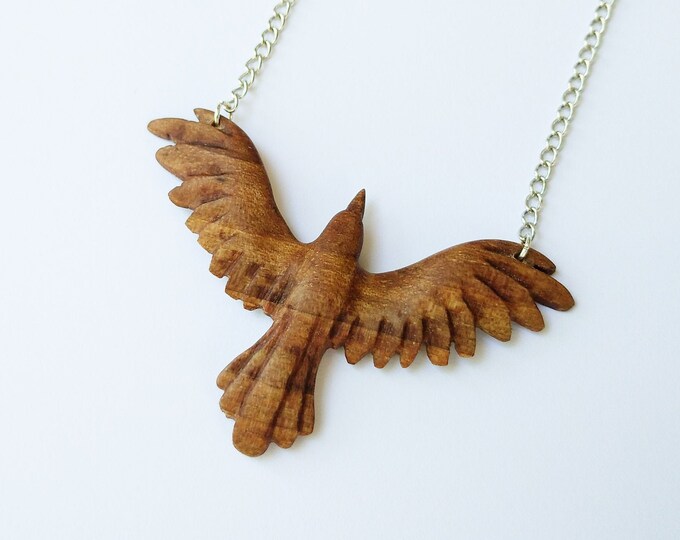 Raven Pendant Handcarved Raven Neklace Gothic Necklace - Etsy