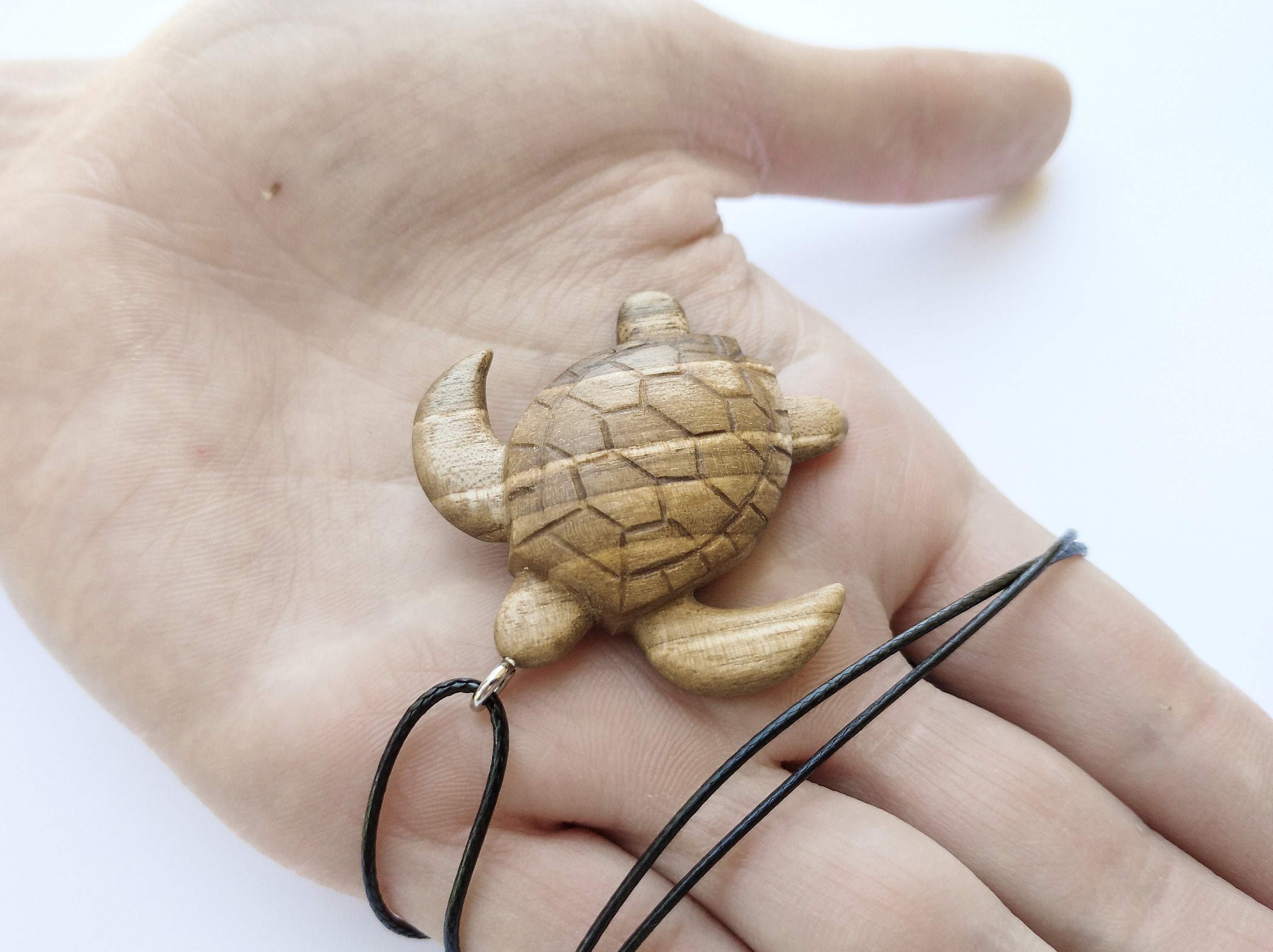 Turtle Pendant Hand Carved Wooden Turtle Neklace Turtle - Etsy