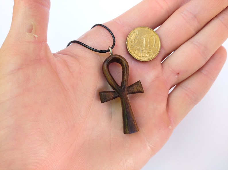 Ankh Wooden Pendant Egyptian Wooden Necklace hand Carved - Etsy