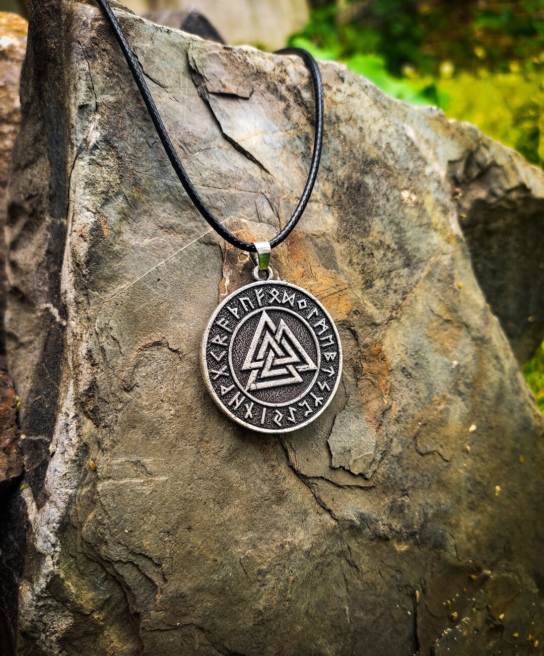Valknut Viking Necklace, Valknut Jewelry for Men, Nordic Viking Pendant ...