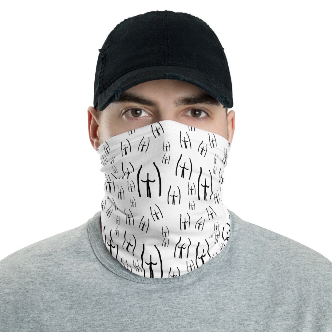 Butt Print Mask Butts Print Neck and Face Cover Mouth and - Etsy