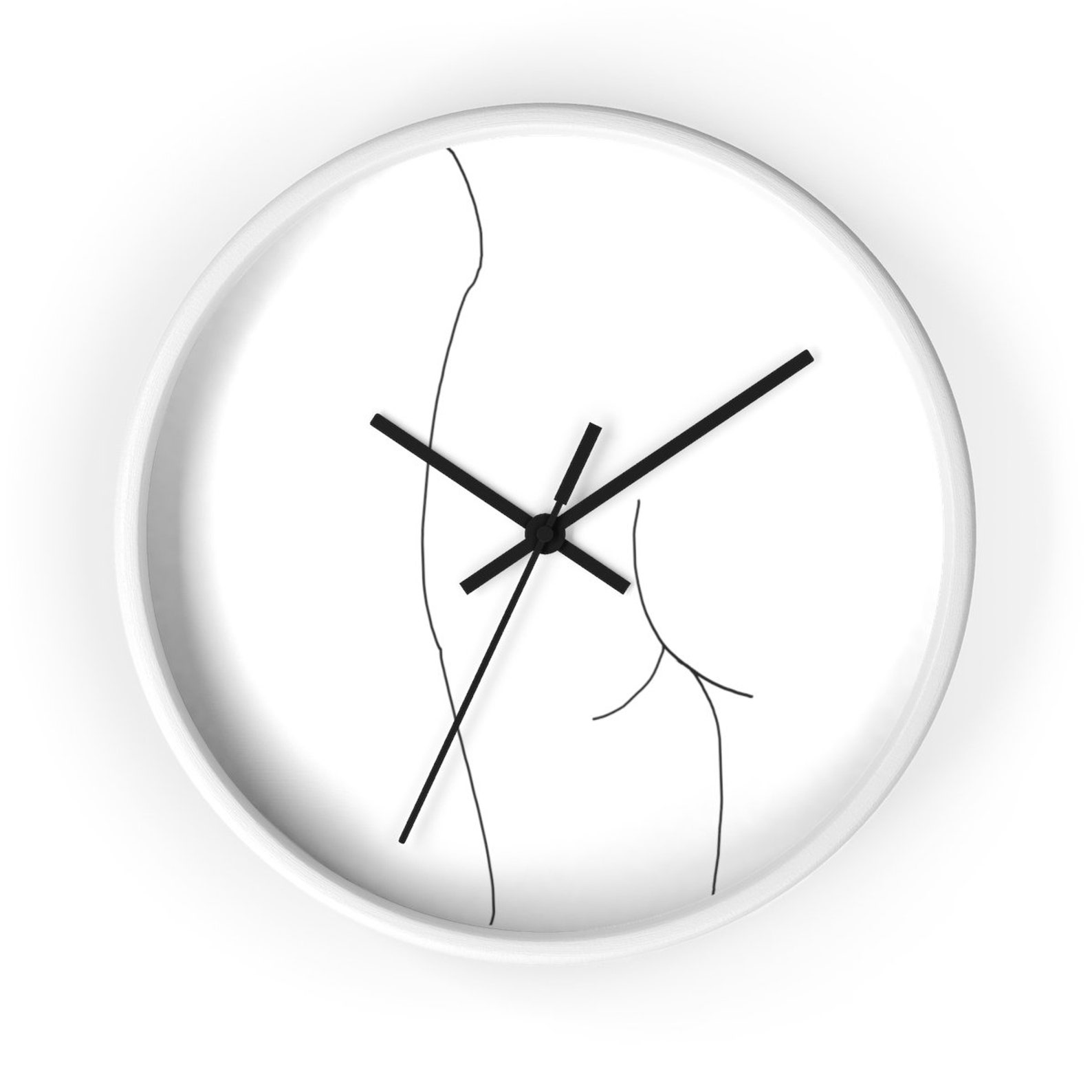 Nude Butt Wall Clock Funny Clock Line Art Clock Artsy - Etsy