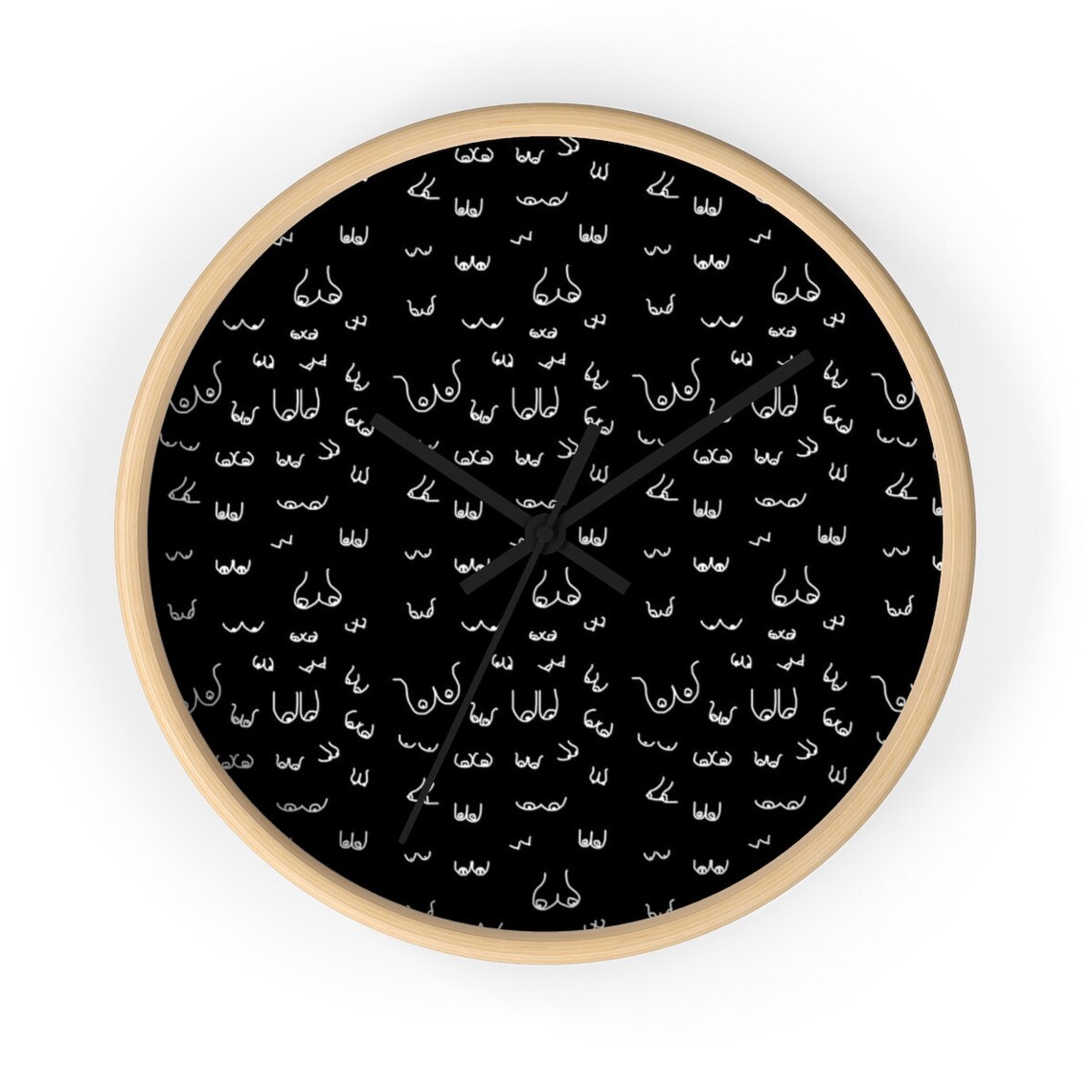 Black and White Boobs Wall Clock Boob Print Clock Nude - Etsy