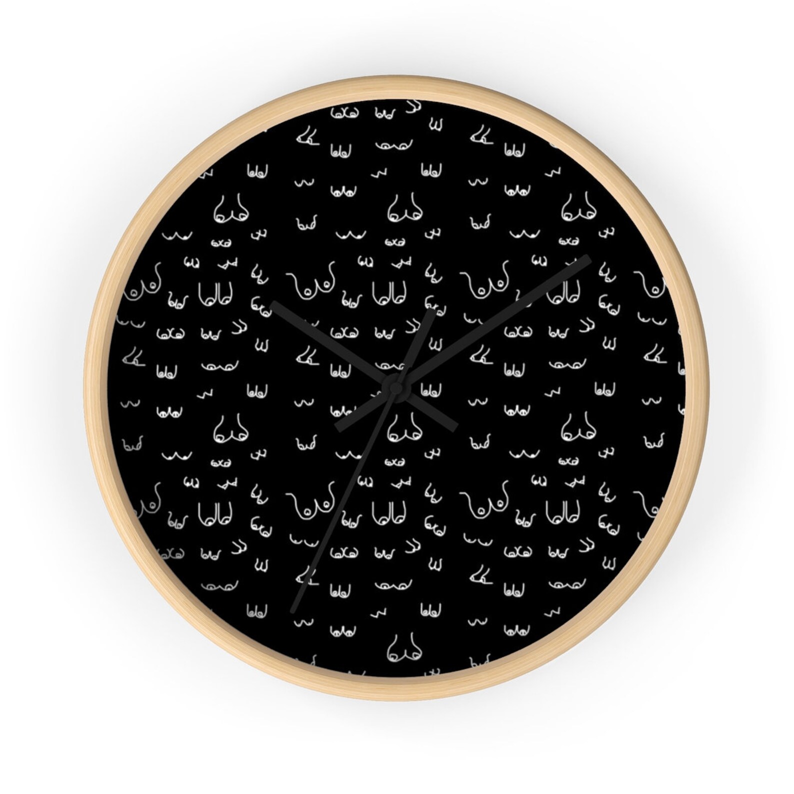 Black and White Boobs Wall Clock Boob Print Clock Nude - Etsy
