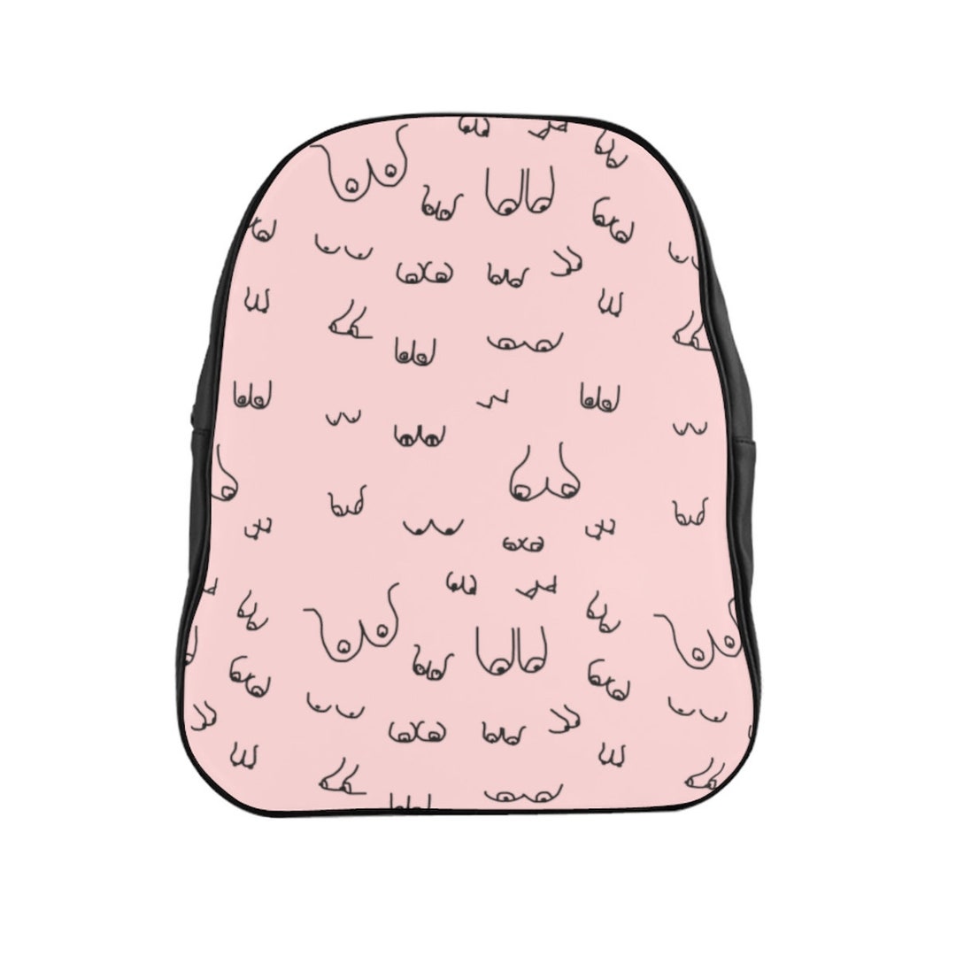 Pink Boob Backpack Boob Print Bag Boob T Girlfriend T Graduation