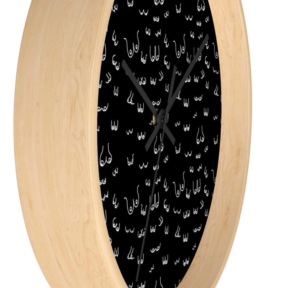 Black and White Boobs Wall Clock Boob Print Clock Nude - Etsy