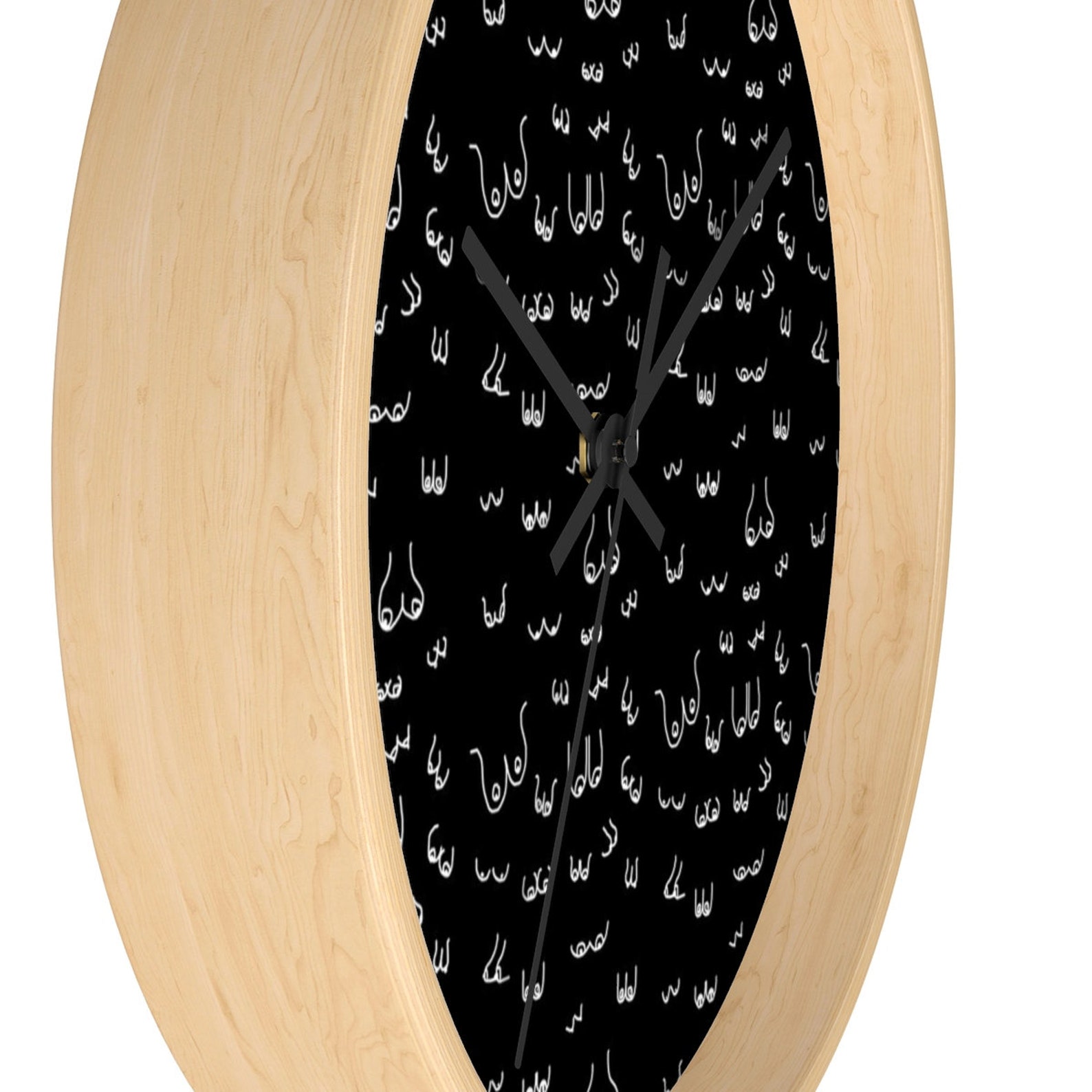 Black and White Boobs Wall Clock Boob Print Clock Nude - Etsy