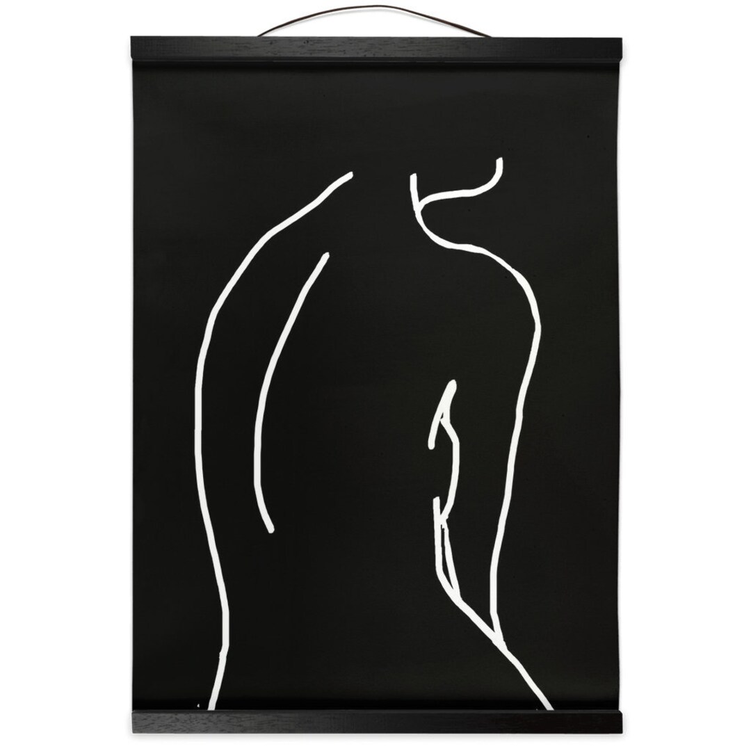 Hanging Line Art Canvas Minimalist Wall Art Chic Wall - Etsy