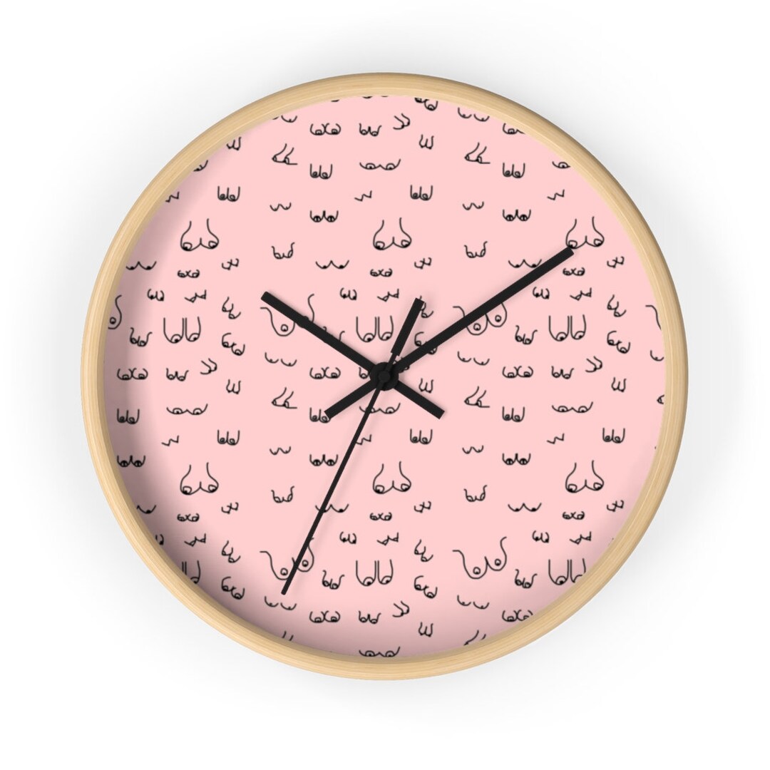 Pink Boob Wall Clock Breast Cancer Awareness and Research Nude Body ...