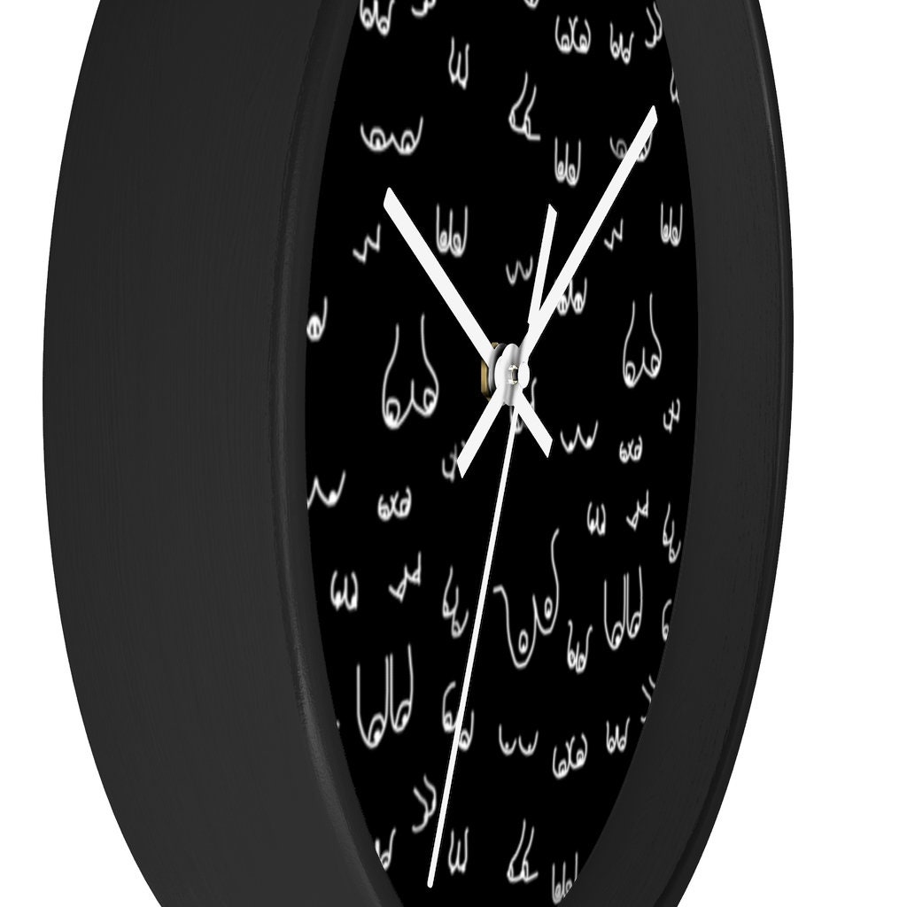 Black Bigger Boobs Wall Clock | Clock With Boobs | Lactation Expert ...