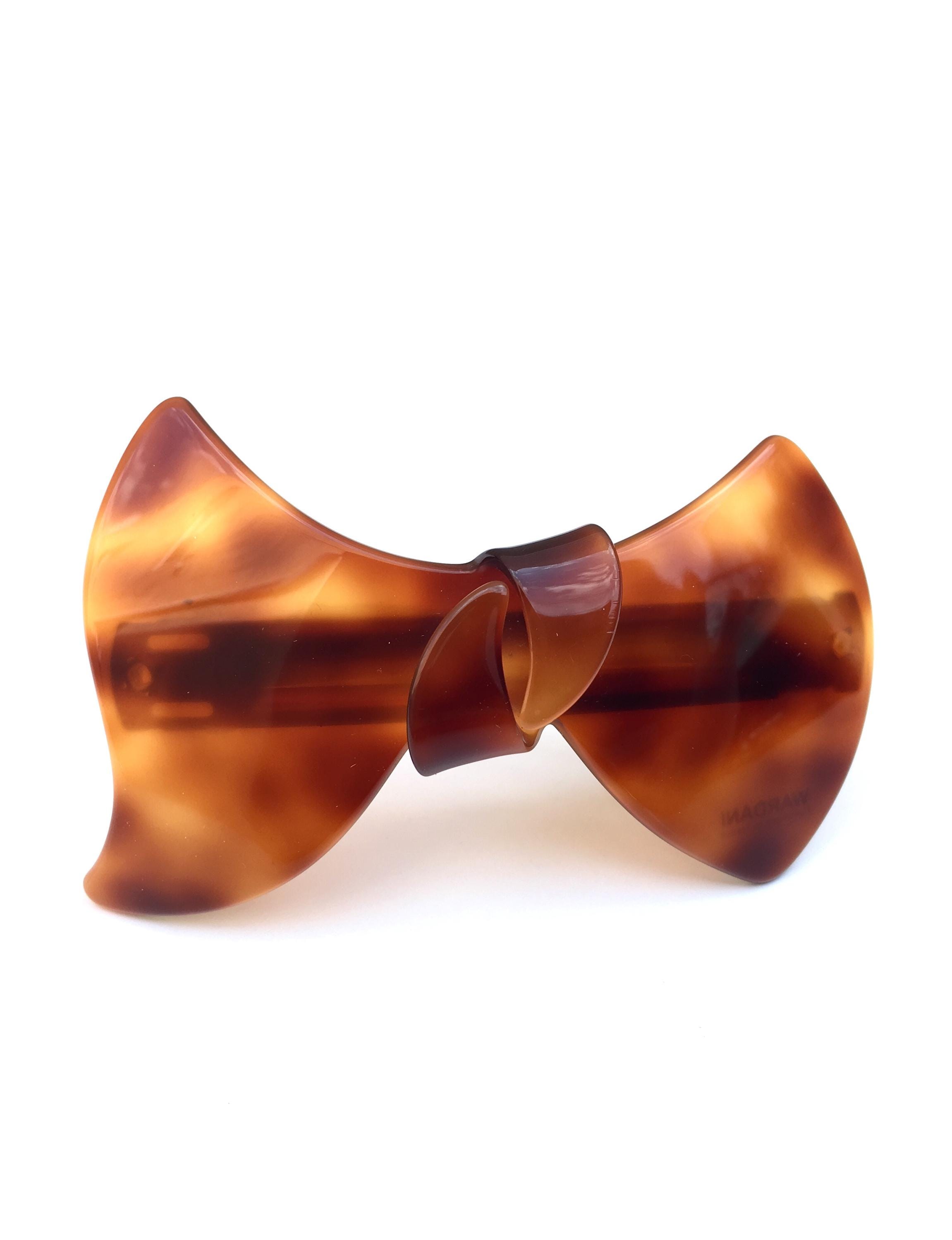 Wardani, Bow Barrette French Tortoise Barrette Tortoiseshell Handmade ...