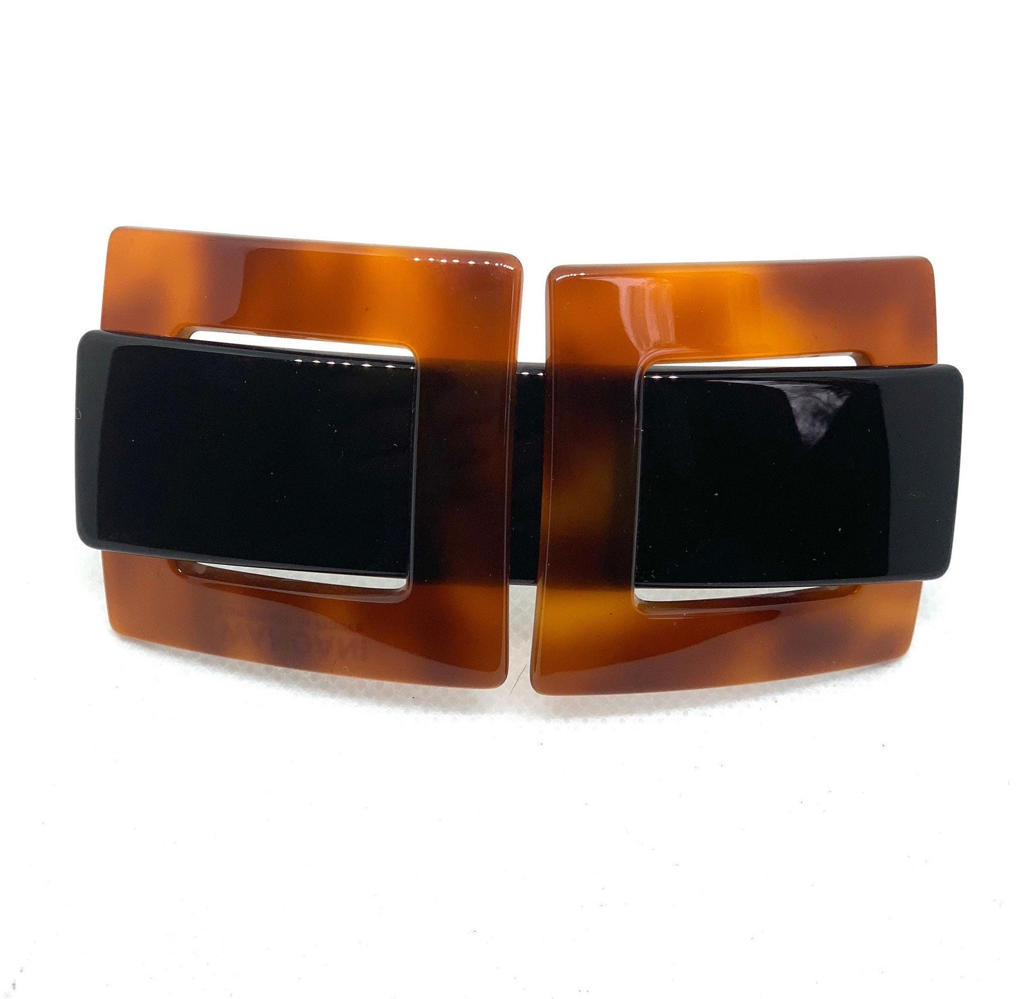 Wardani, Large French Tortoiseshell Barrette Handmade in France Double ...