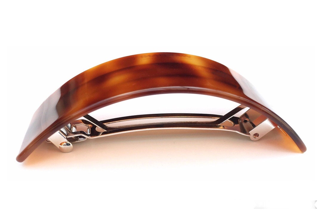 Wardani, Extra Volume Large Curved Tortoiseshell Barrette Rectangle ...