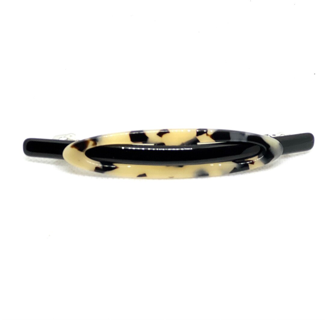 Wardani,buckle Shape Oval Long Tortoiseshell Barrette for Thin Hair 11. ...