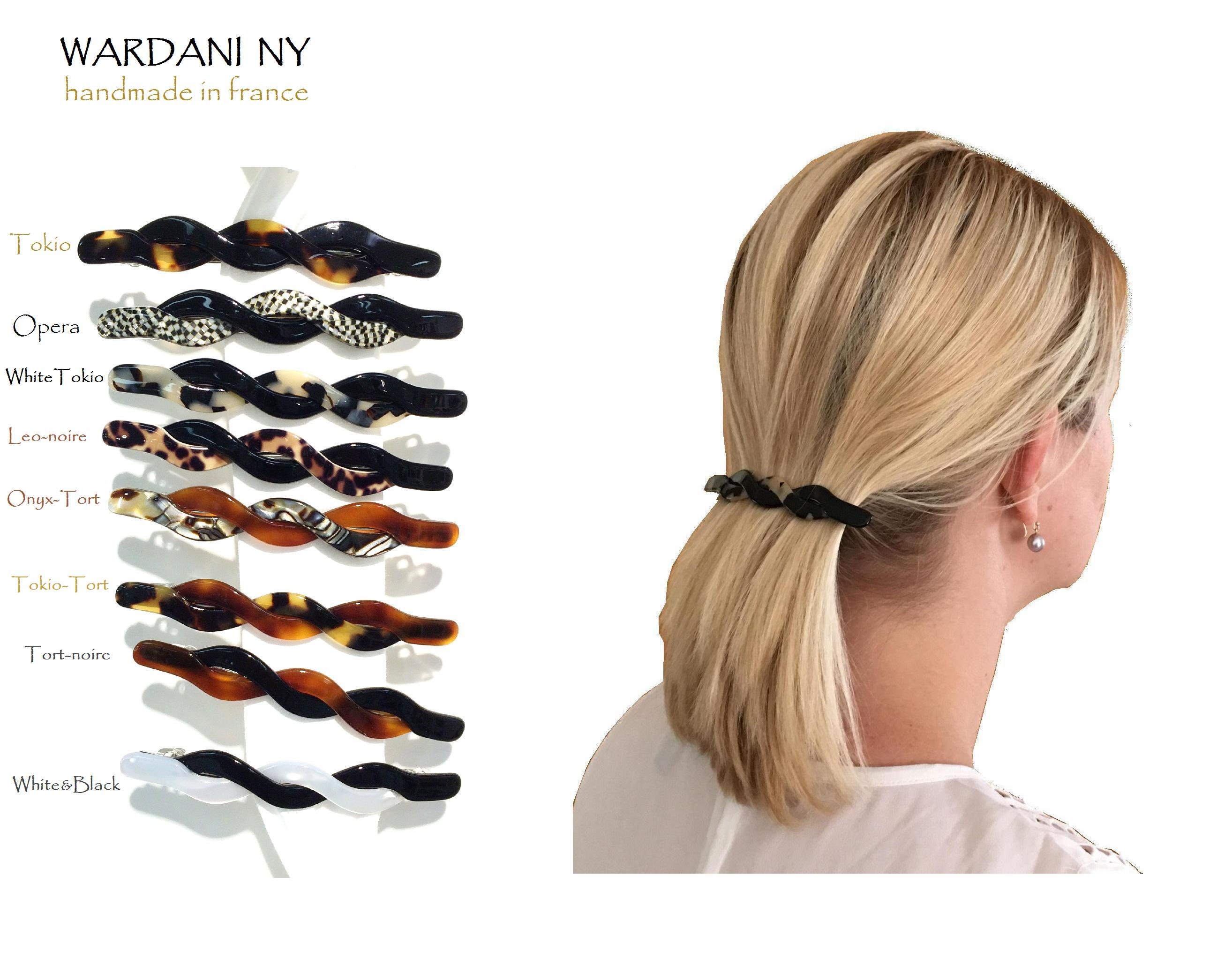 Wardani, Long Braided French Tortoise Barrette Handmade in France ...