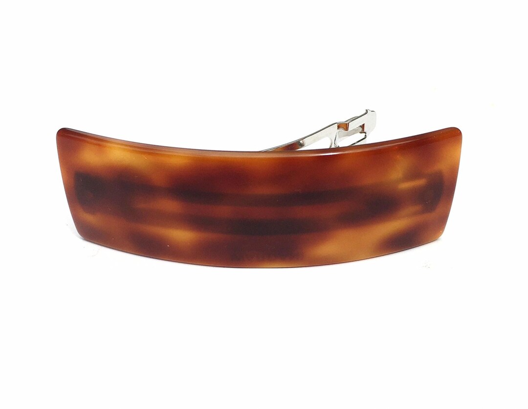 Wardani, French Tortoiseshell Medium Rectangle Barrette, Hand Made in ...