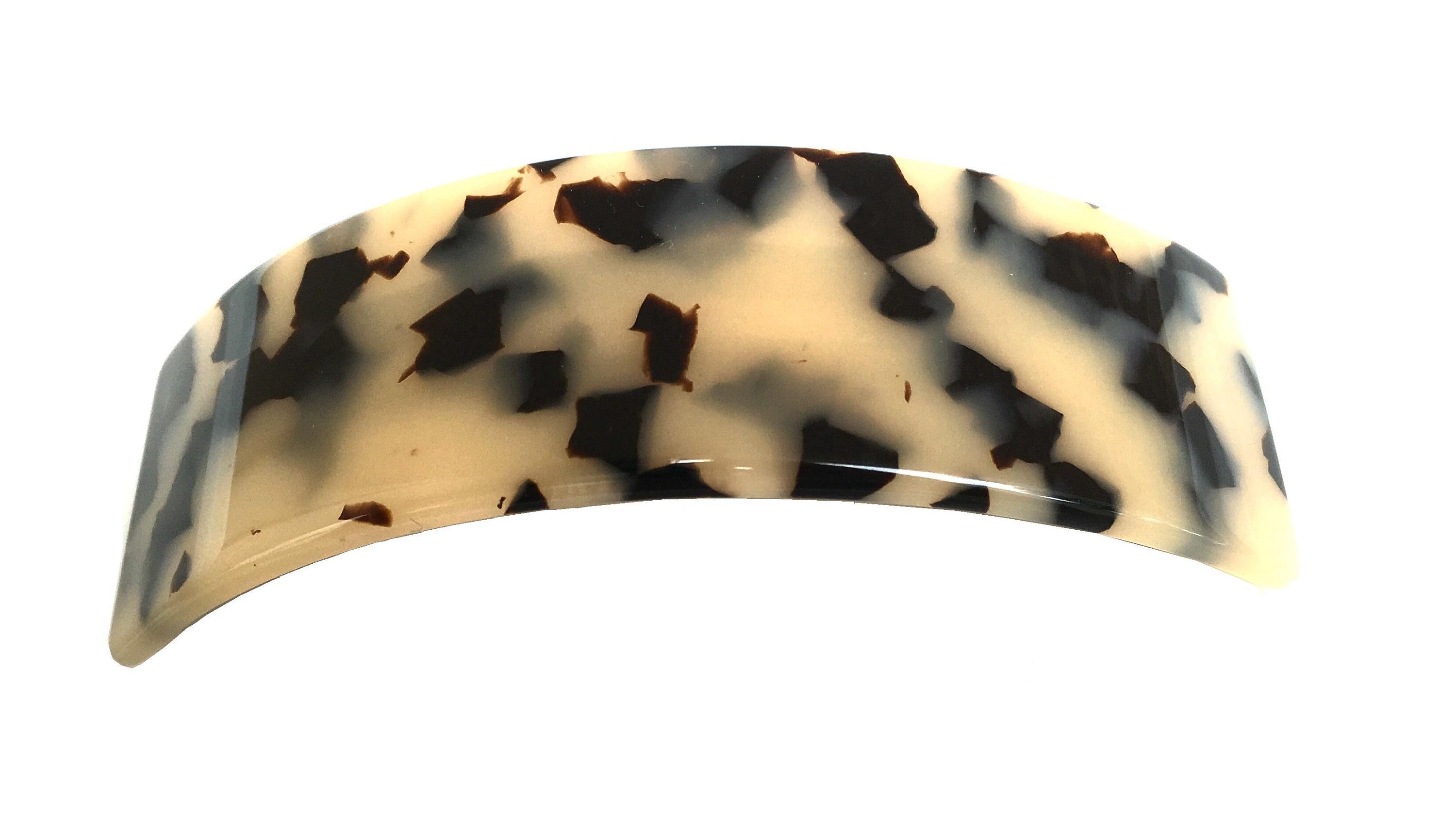 Wardani, Extra Volume Large Curved Tortoiseshell Barrette Rectangle ...