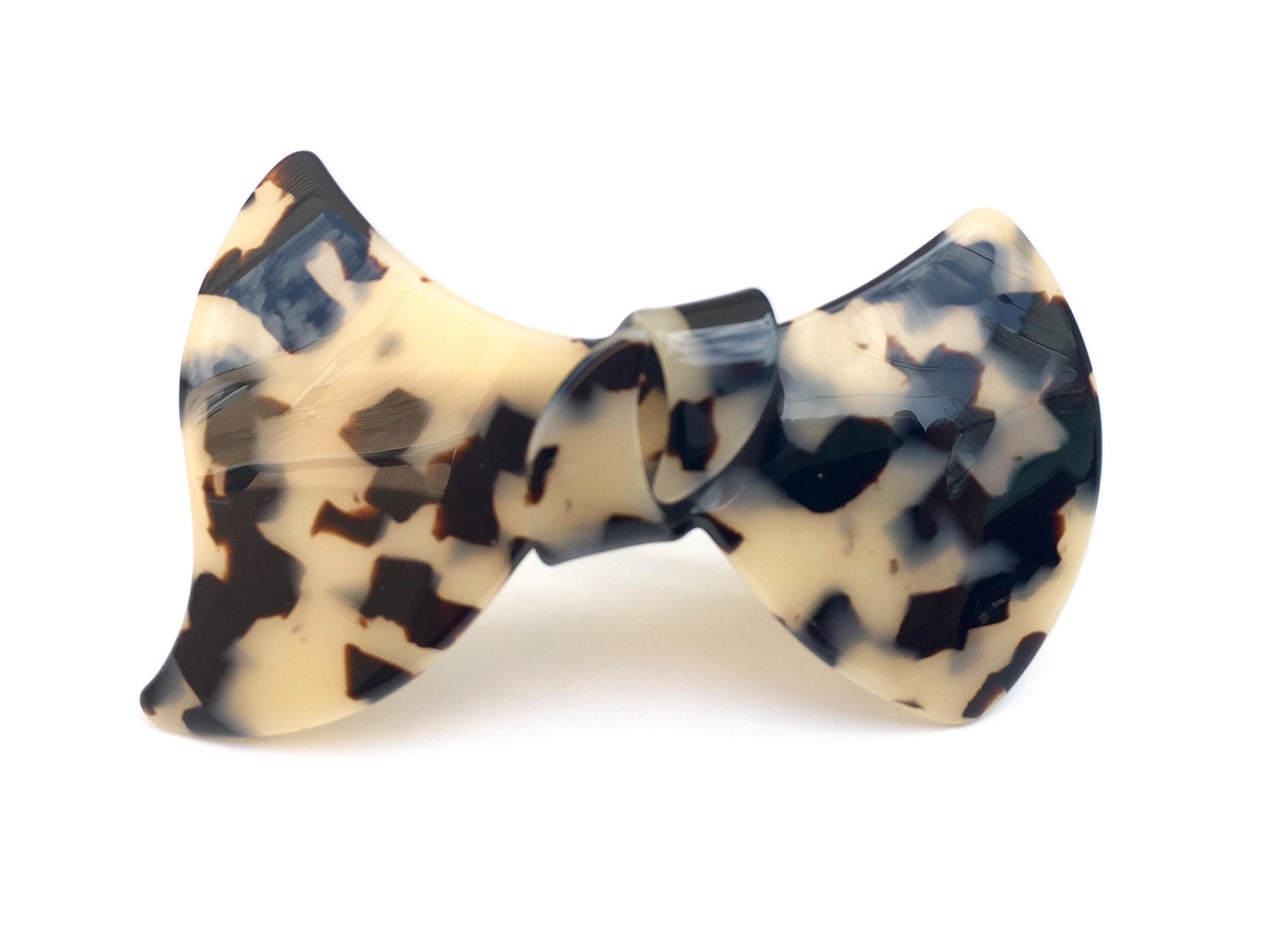 Wardani Bow Barrette French Tortoise Barrette Tortoiseshell - Etsy