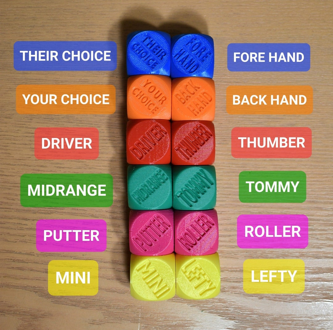 3D Printed Disc Golf Dice (SOLD AS PAIR) - Etsy
