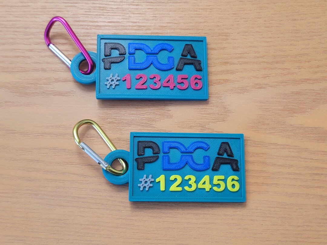 3D Printed PDGA Number Bag Tag - Etsy