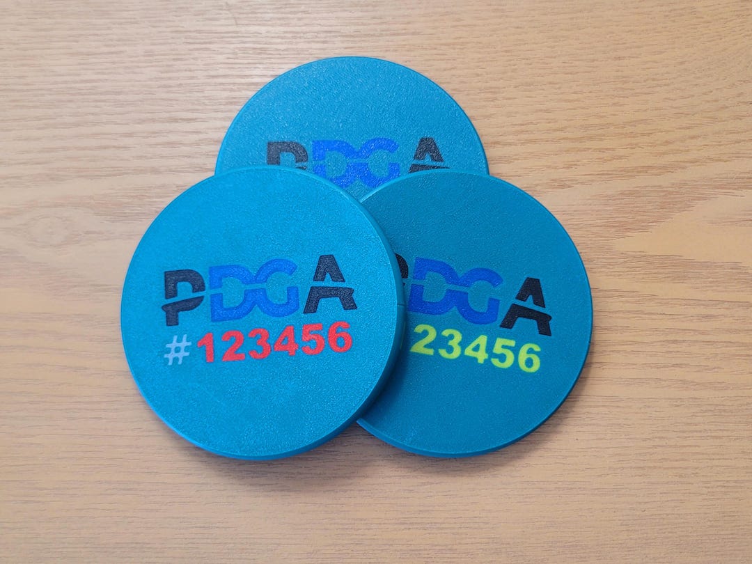 3D Printed PDGA Number Mini Disc - Etsy