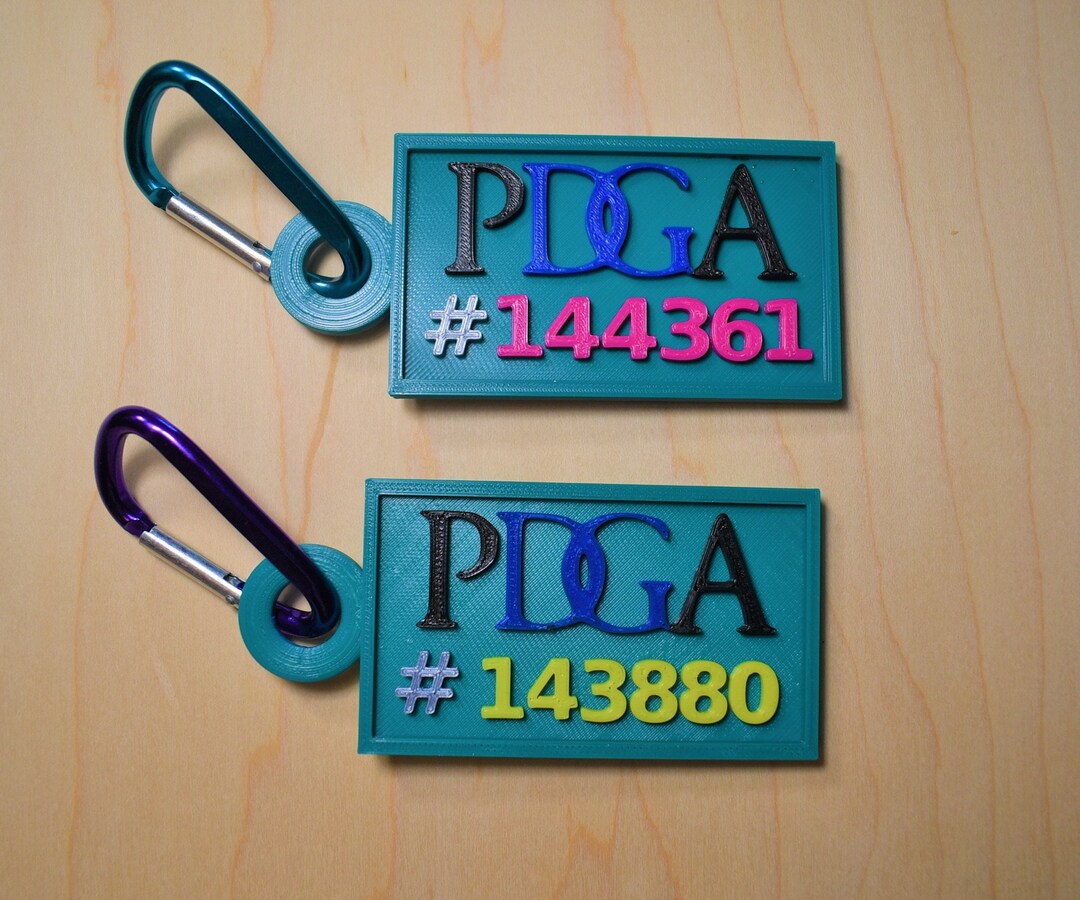3D Printed PDGA Number Bag Tag - Etsy