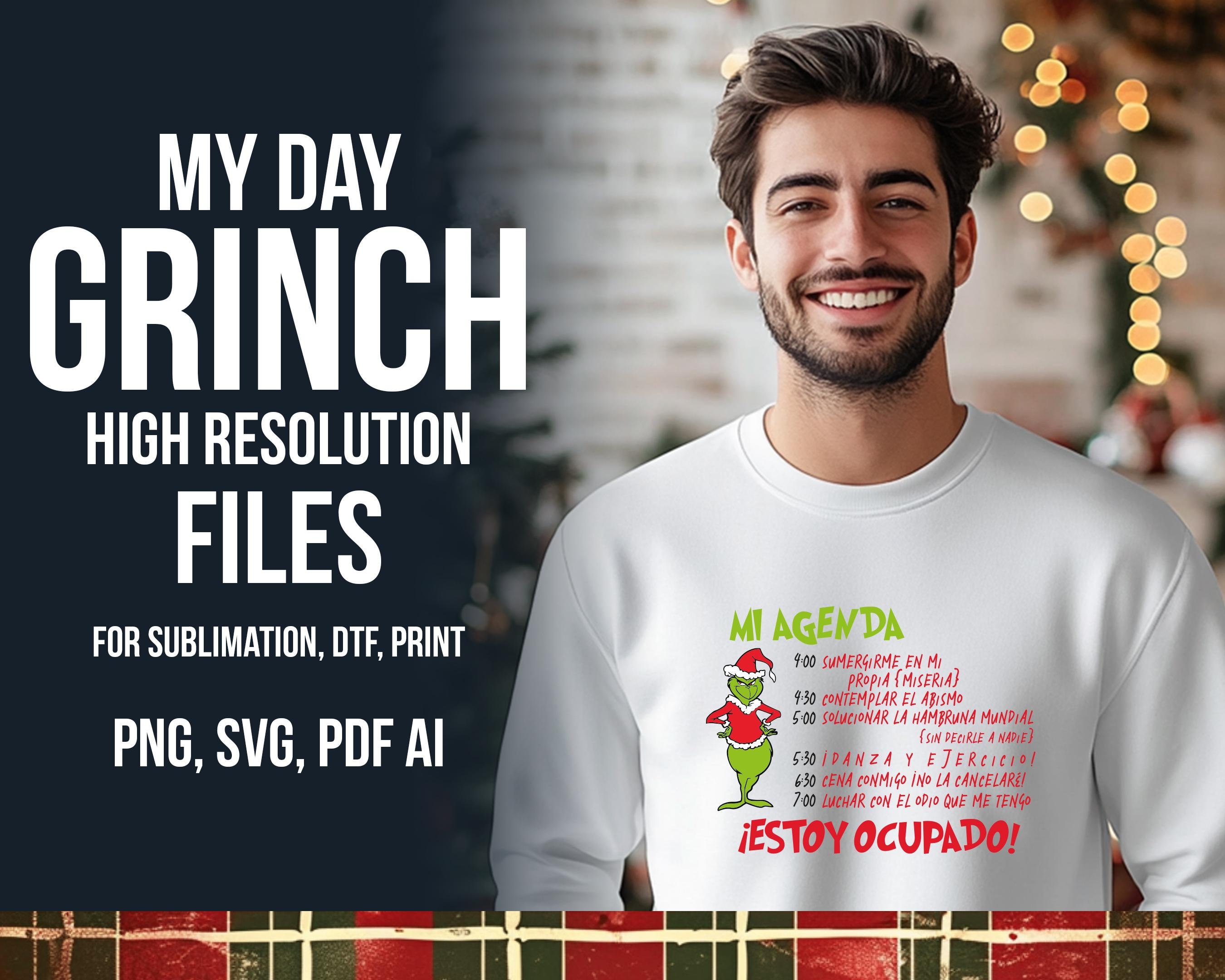 Mi Día Grinch Svg, Horario Grinch Svg, Grinch SVG, Grinch PNG, Grinch ...
