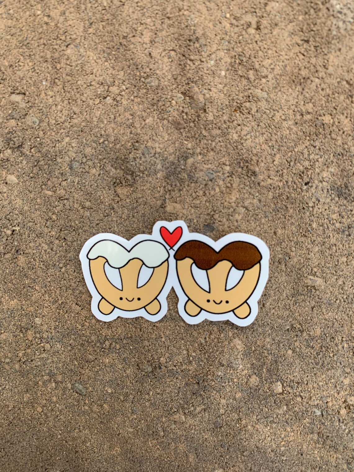 Kawaii Happy Smiling Chocolate Covered Pretzels Sticker | Etsy