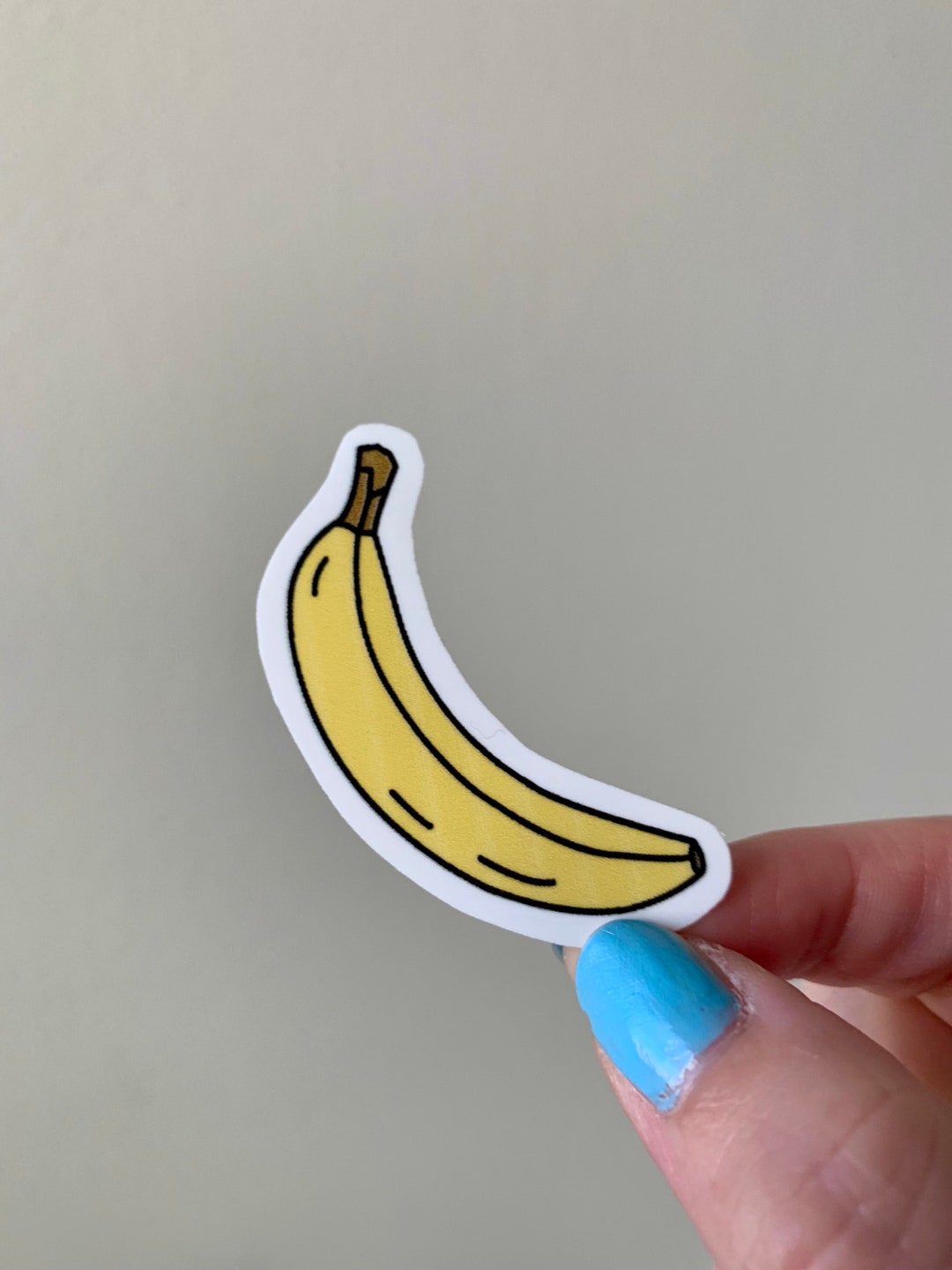 Yellow Banana Sticker: Glossy Vinyl Waterproof Decal - Etsy