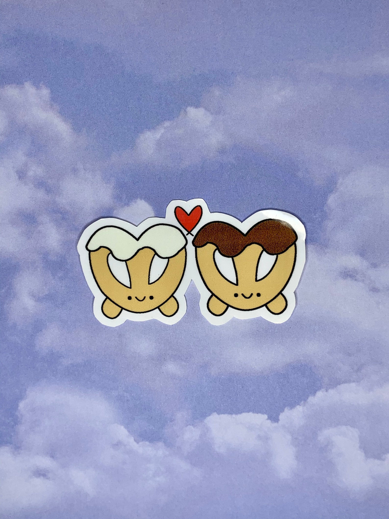 Kawaii Happy Smiling Chocolate Covered Pretzels Sticker | Etsy