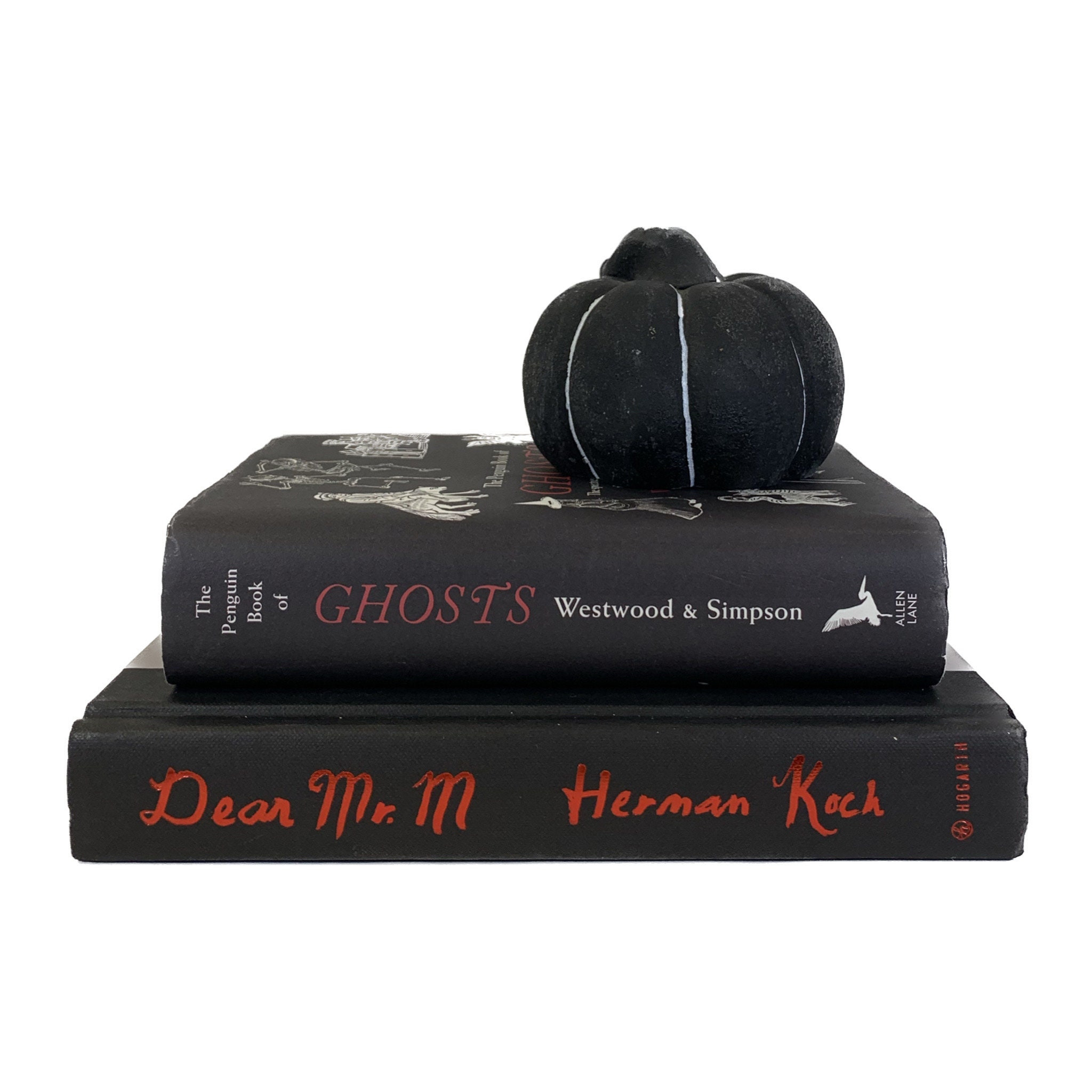 Halloween Book Stack / Decorative Books / Ghost Stories/ Black and Red ...