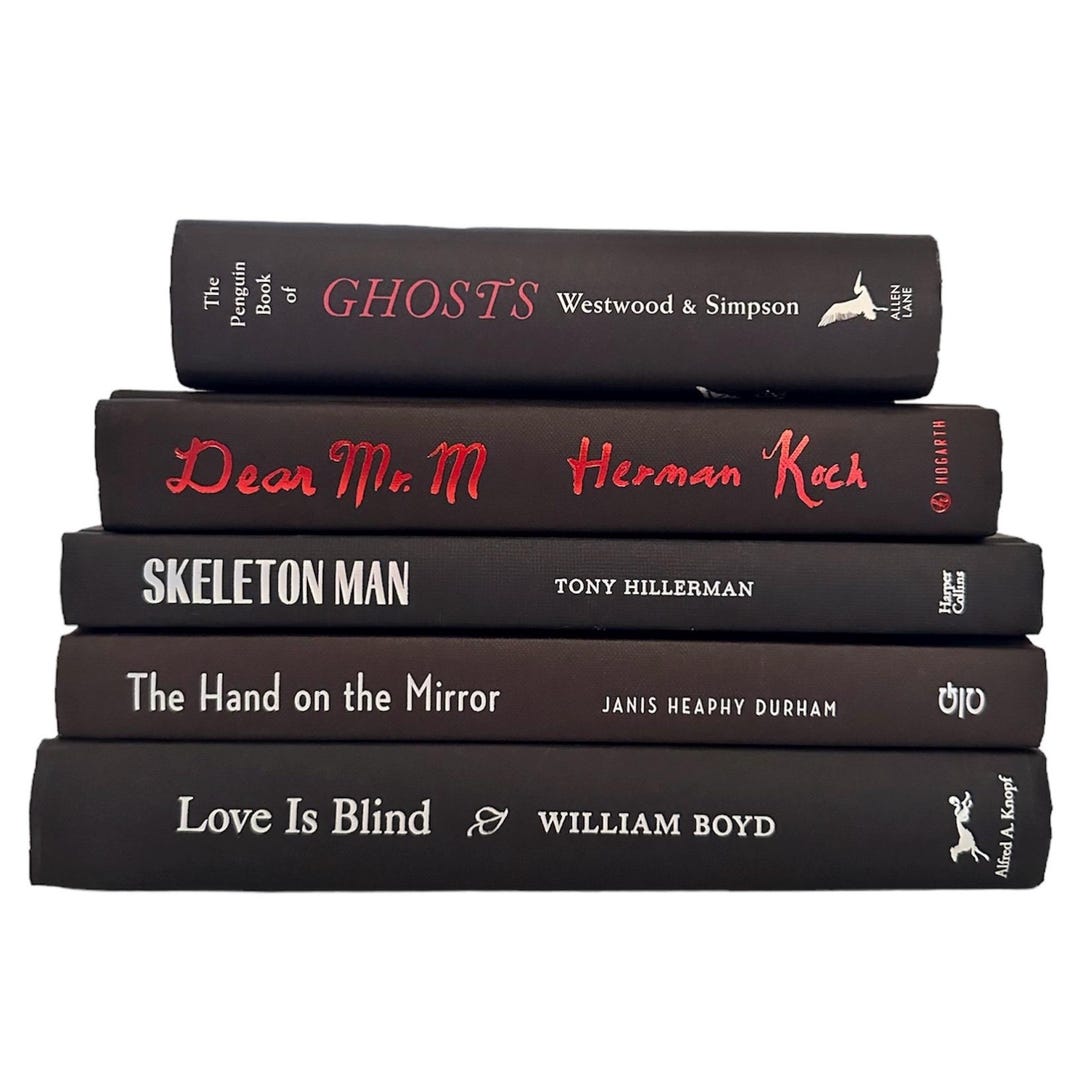 Halloween Book Stack / Decorative Books / Ghost Stories/ Black and Red ...