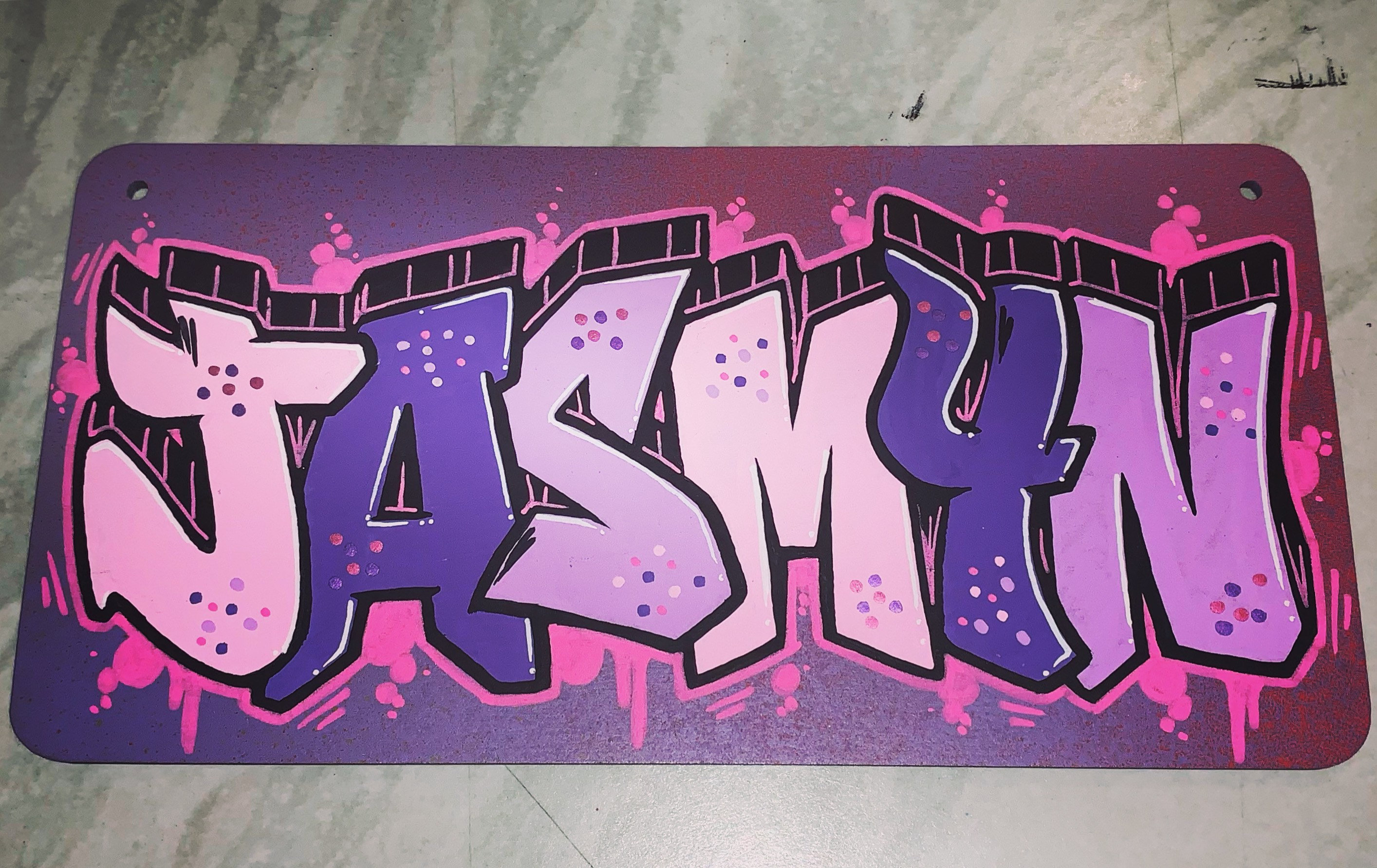 Personalised Graffiti Name Door Sign Plaque Hand Painted | Etsy