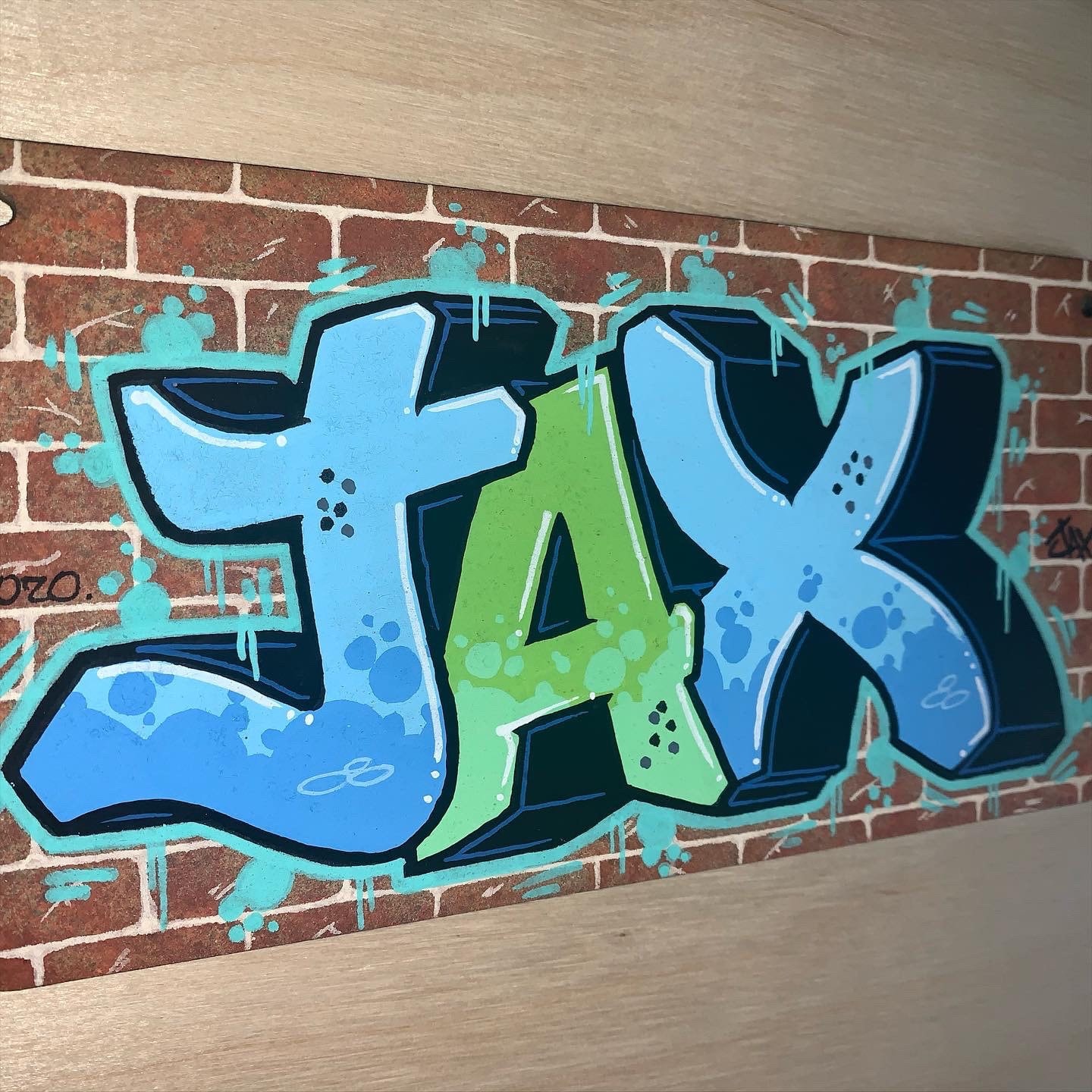 Personalised Graffiti Name Door Sign Plaque Hand Painted Birthday ...