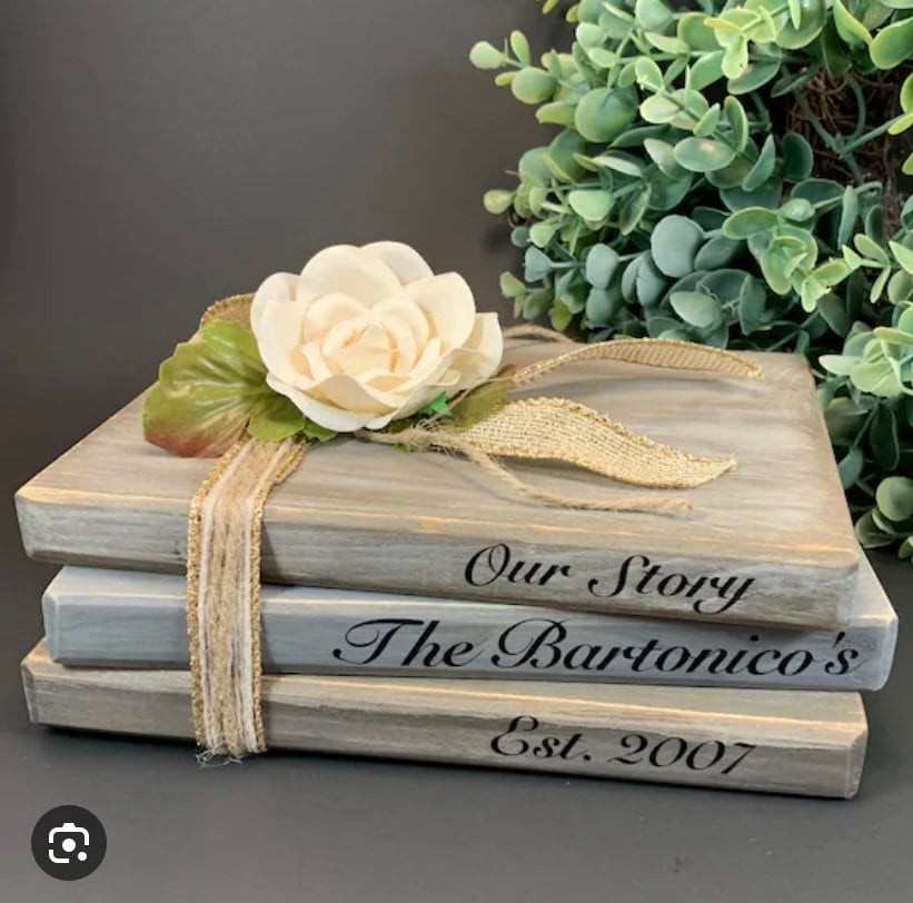 Personalized Stack of Books. - Etsy