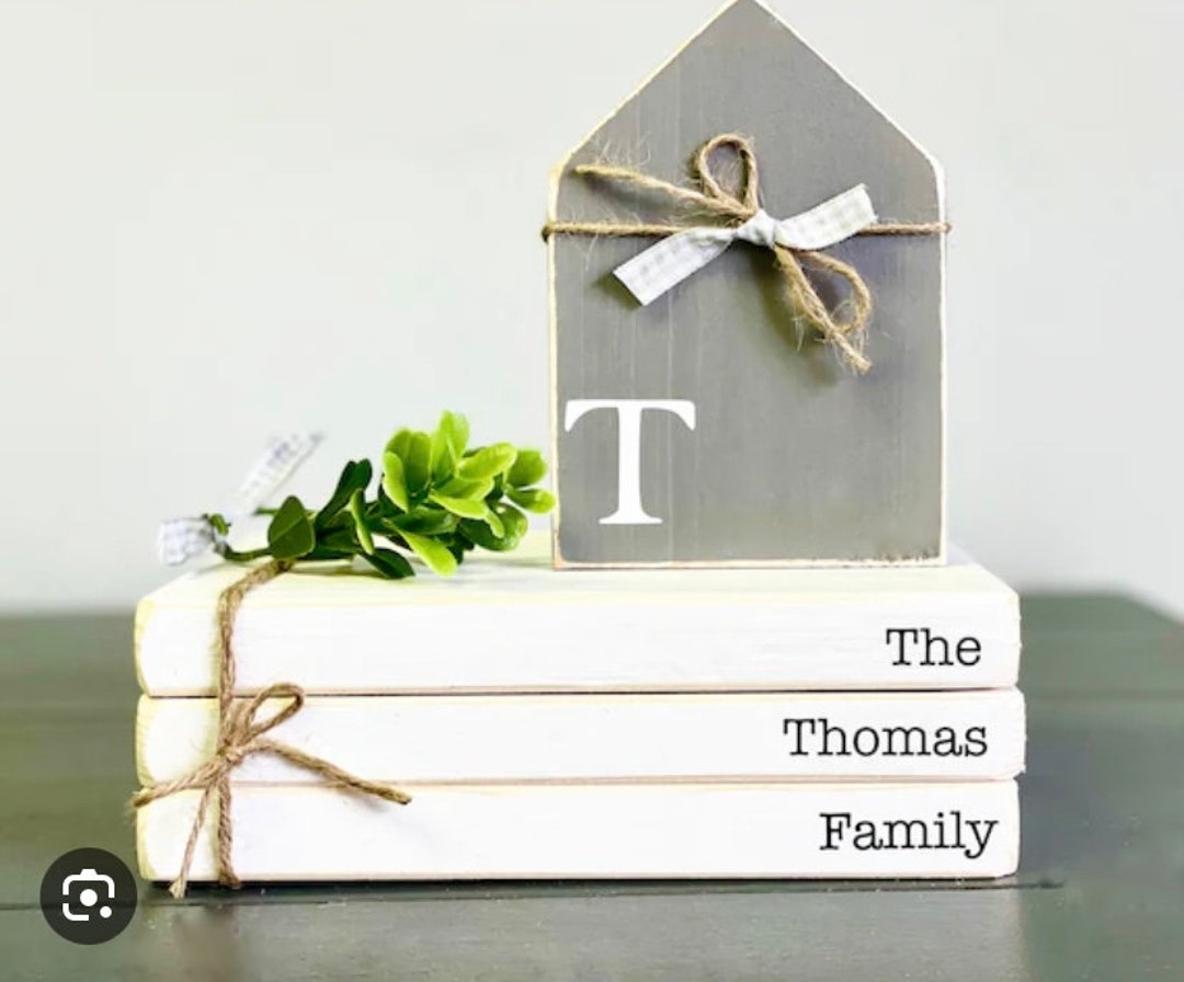Personalized Stack of Books. - Etsy