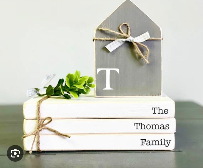 Personalized Stack of Books. - Etsy