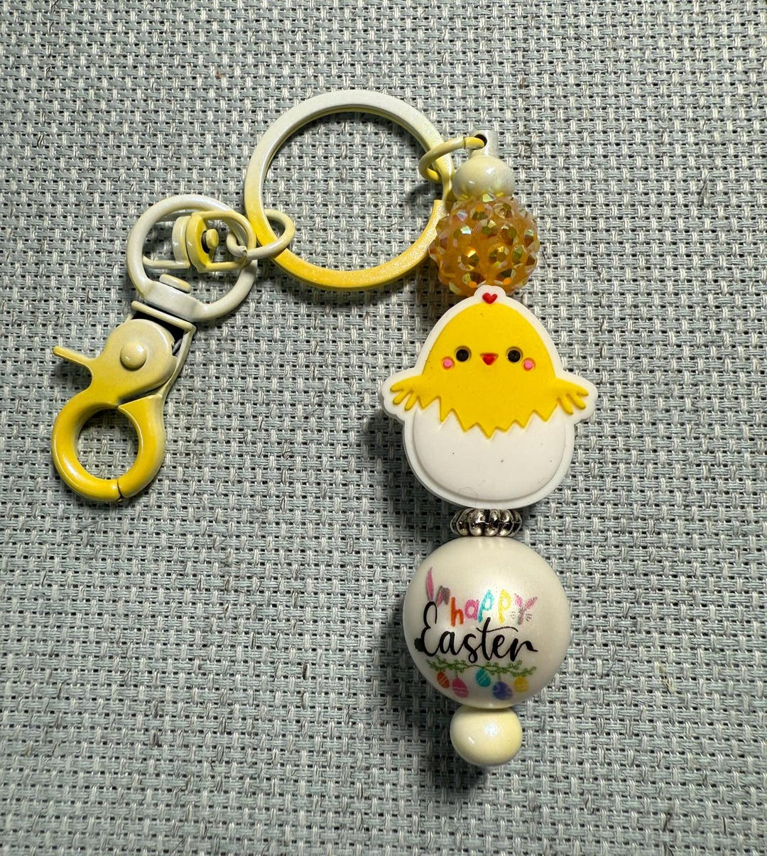Easter Keychain-rabbit Beaded Keychain-chick Keychain-purse Keychain ...