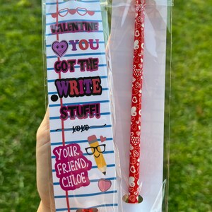 Assembled Personalized Valentines Day Party Pencil Favors for Birthday ...
