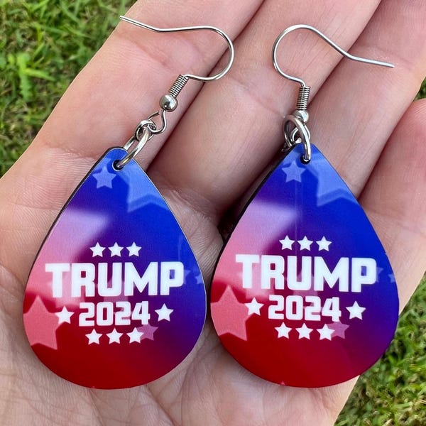 Trump 2024 Earring - Etsy