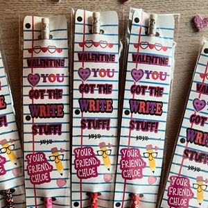 Assembled Personalized Valentines Day Party Pencil Favors for Birthday ...