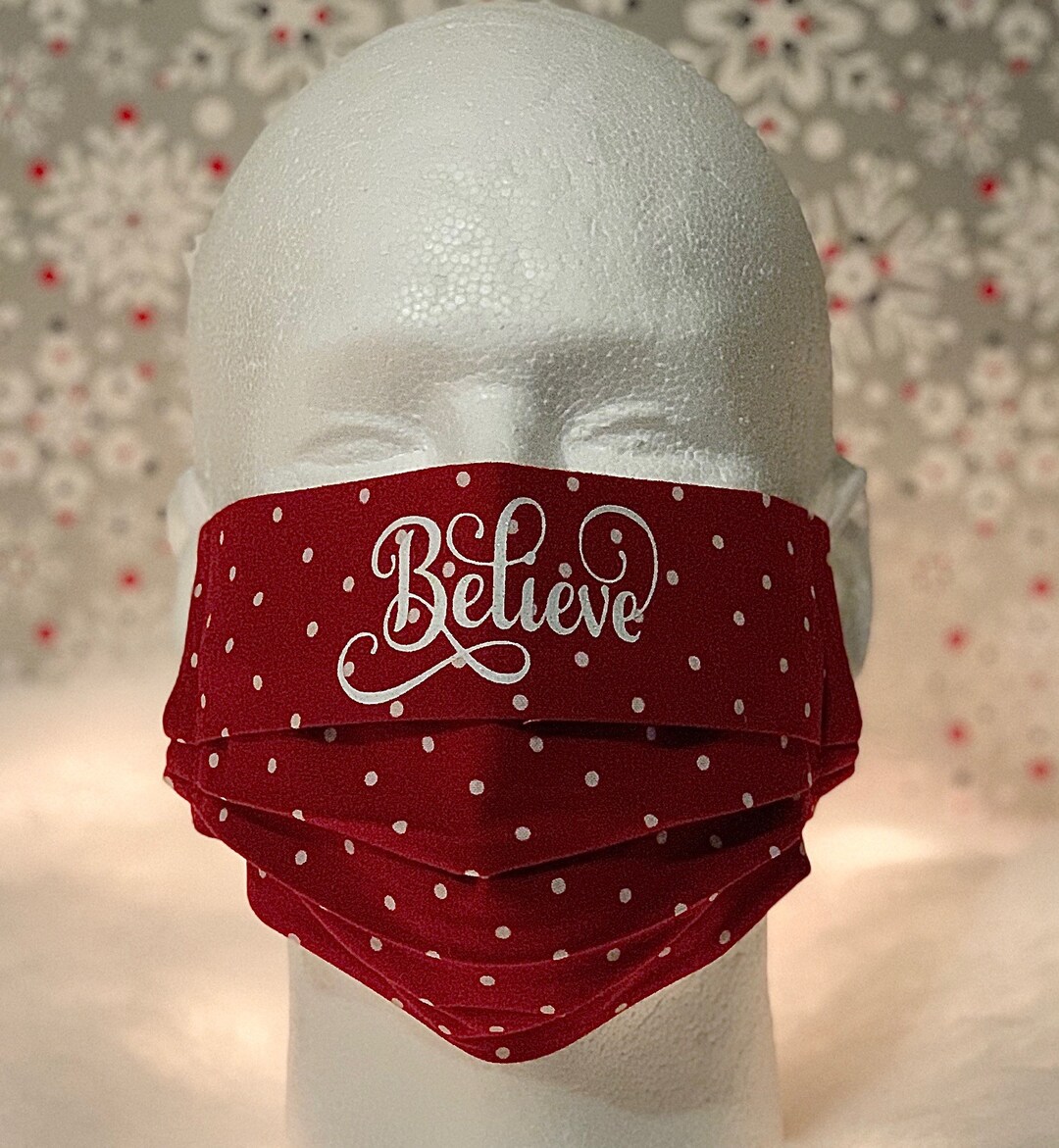 Christmas Mask. Believe Christmas , Glitter Sparkle Christmas Face Mask ...