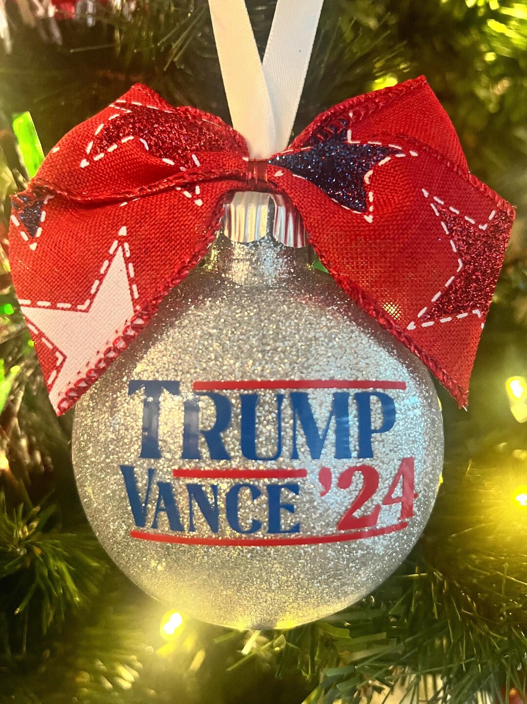 Trump Vance 2024 Christmas Ornament. Conservative, Republican Ornament ...